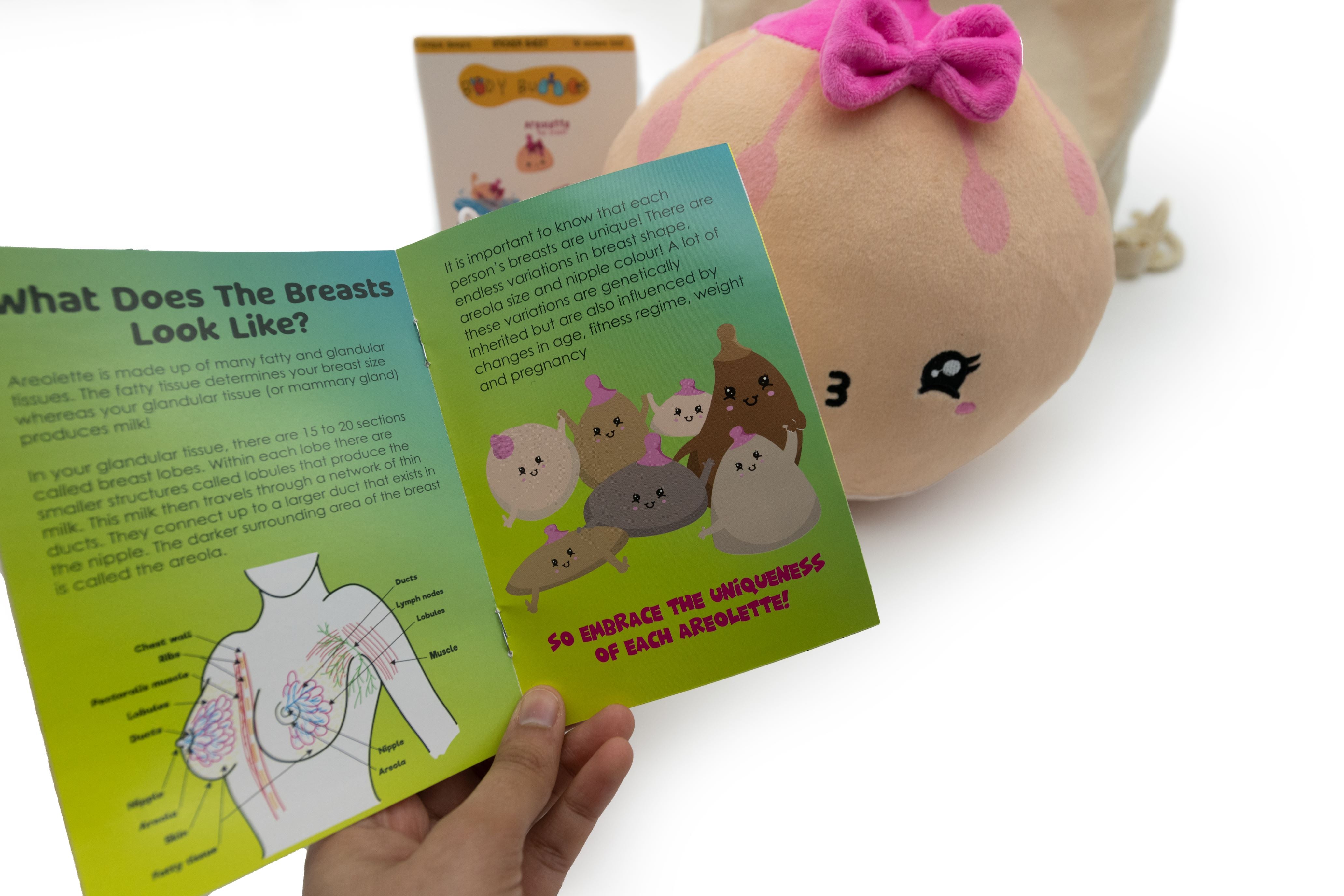 Areolette the Breast Plushie – Body Buddies Australia